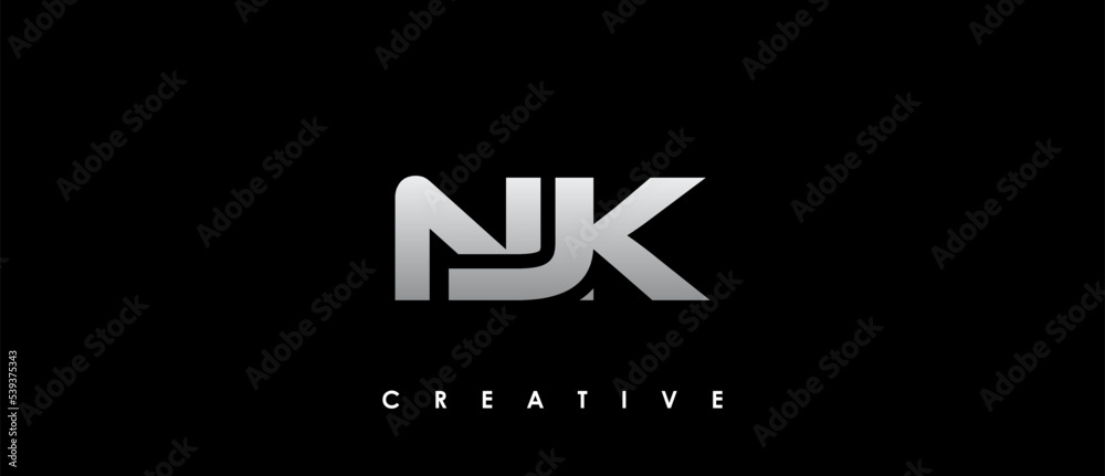 NJK Letter Initial Logo Design Template Vector Illustration Stock ...