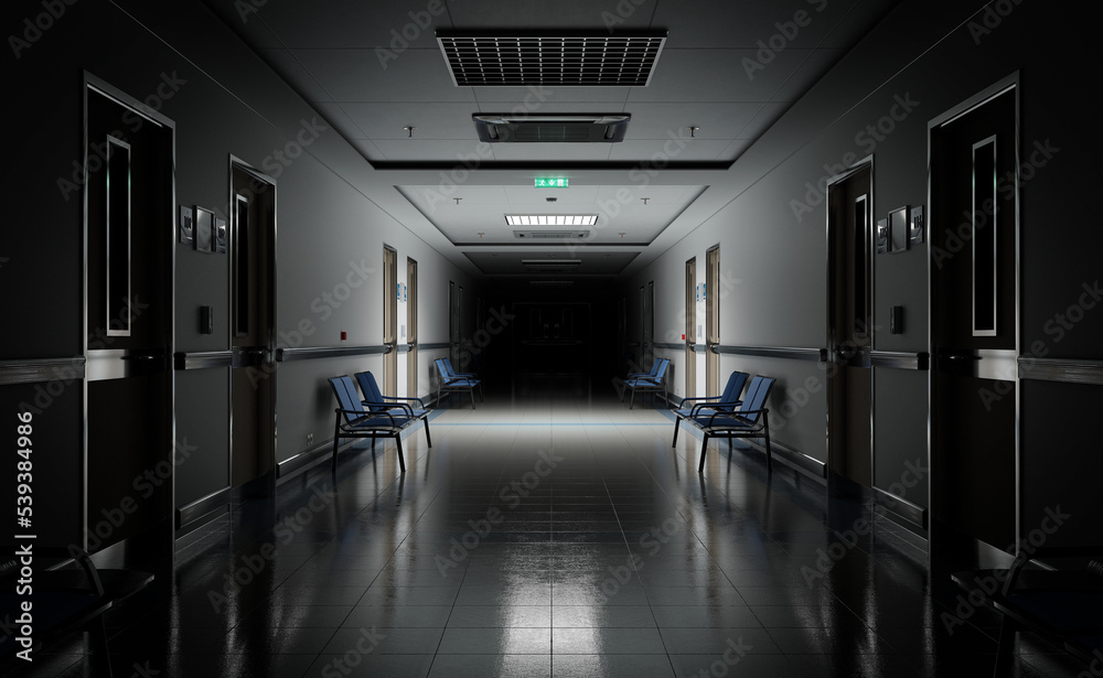 Hospital Interior Hallway