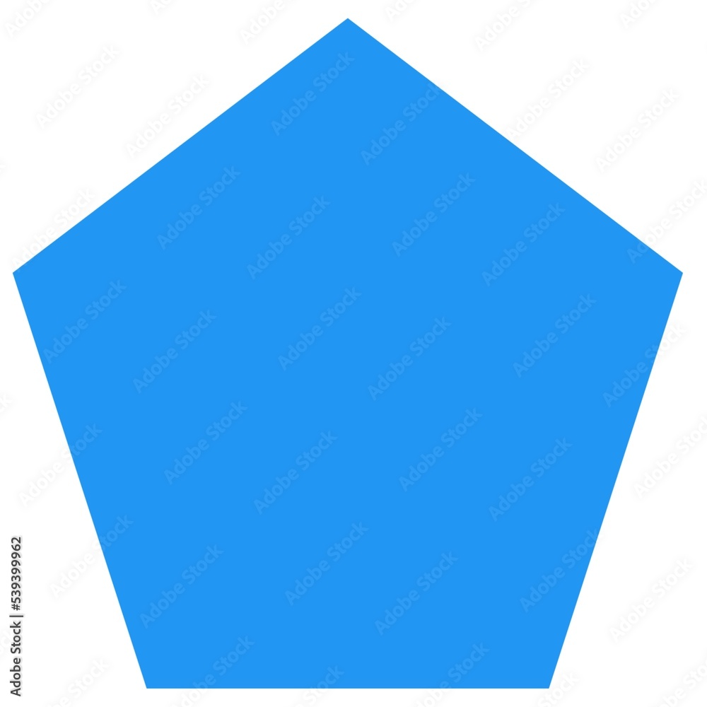 Blue pentagon shape icon Stock Illustration | Adobe Stock