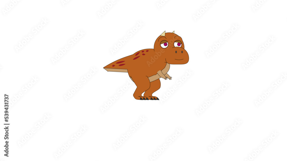Dinosaur Carnotaurus Puppet for Character Animator Stock Vector | Adobe ...