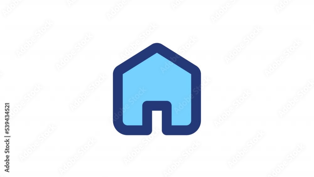 Animated home color ui icon. Open website homepage. Shortcut. Return to ...