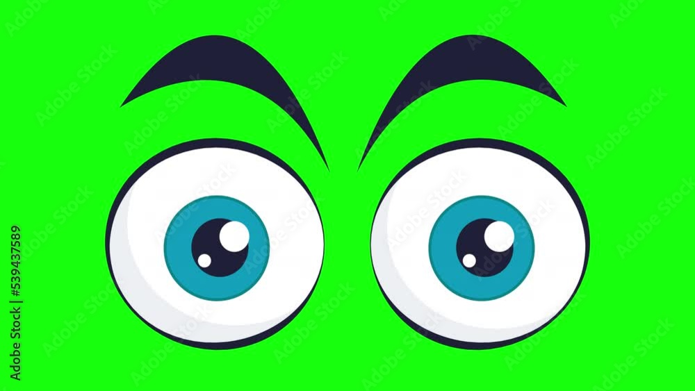 Cartoon Eyes Animation Pack with Green Screen Background. Stock Video ...
