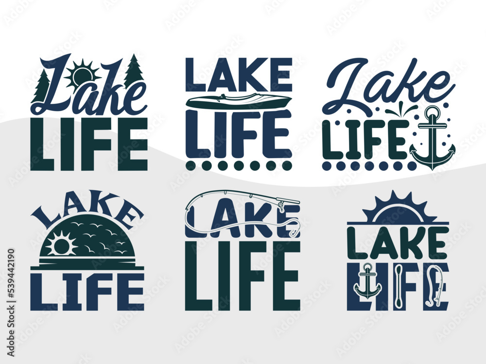 Lake Life SVG Bundle, Lake Svg, Boat Time Svg, Canoe Svg, Kayak Life ...