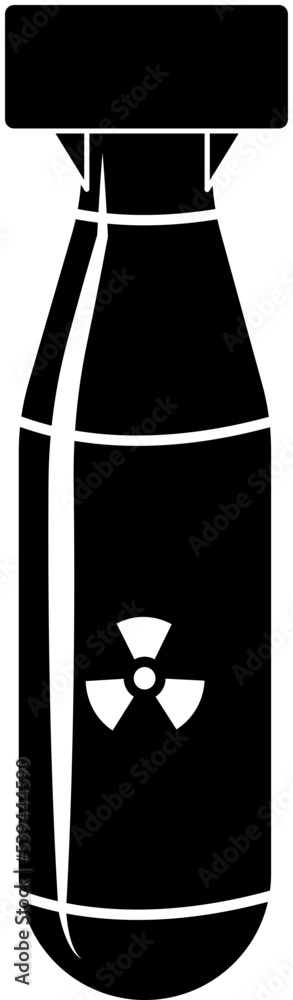 Vector image (silhouette, icon) of a nuclear weapon of mass destruction ...