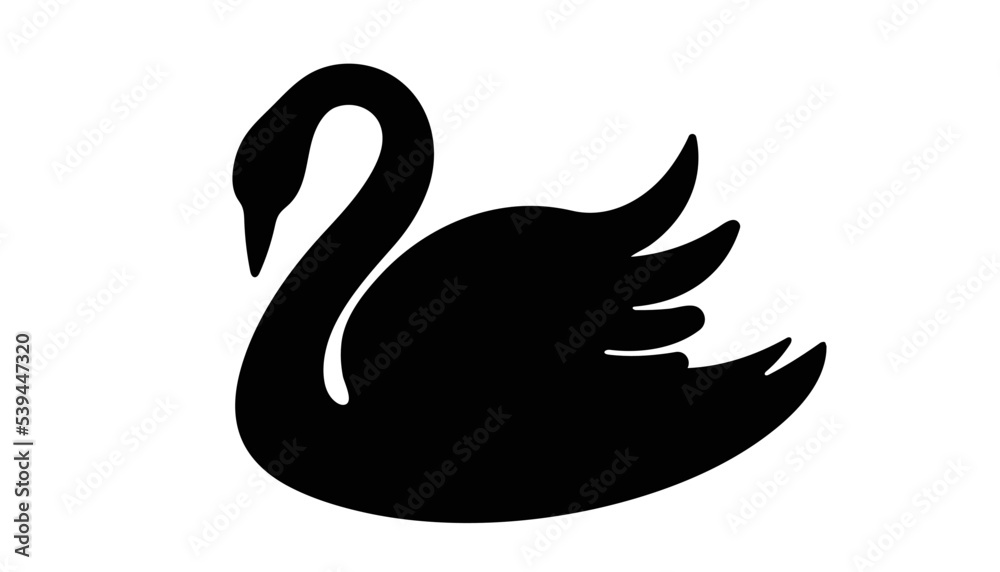 swan logo and symbol vector. swan logo,goose or duck icon design vector ...