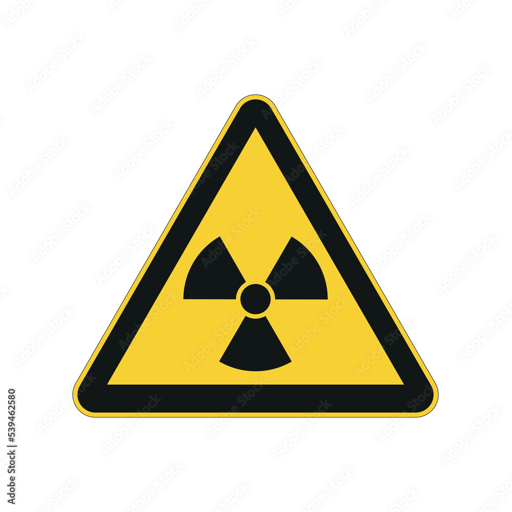Radioactive hazard sign. Nuclear non-ionizing radiation symbol ...