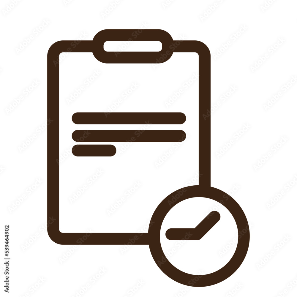 clock date document file time watch icon Stock Vector | Adobe Stock