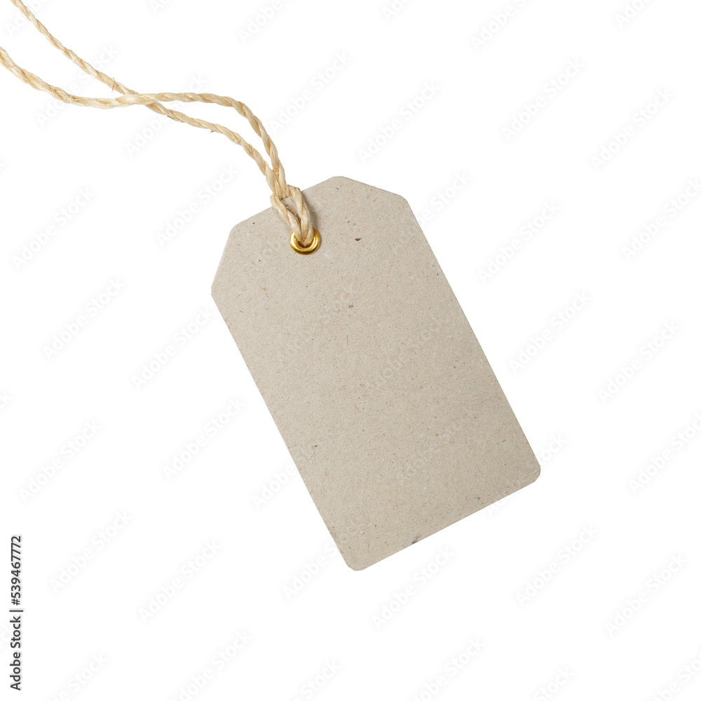 Price tag made of cardboard, transparent isolated png clipart Stock ...