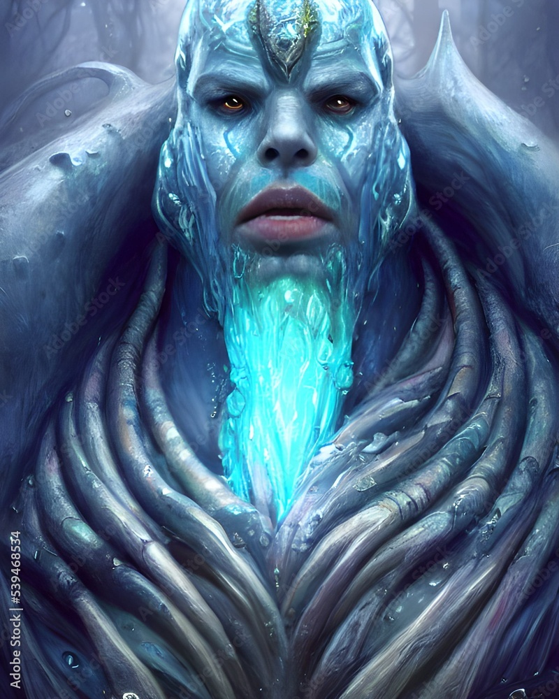 Elemental demon fire air earth water Stock Illustration | Adobe Stock