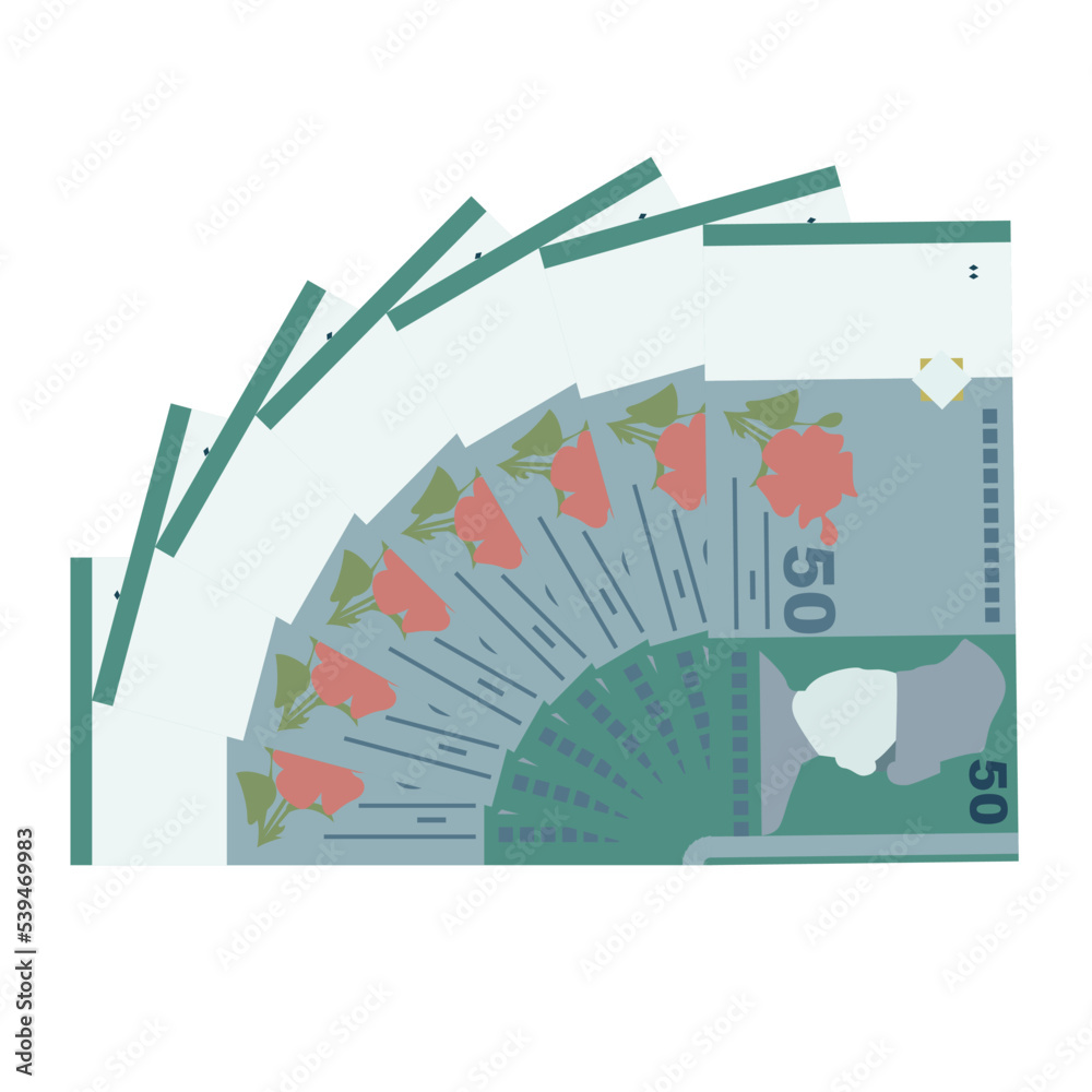 Malaysian Ringgit Vector Illustration. Malaysia money set bundle ...