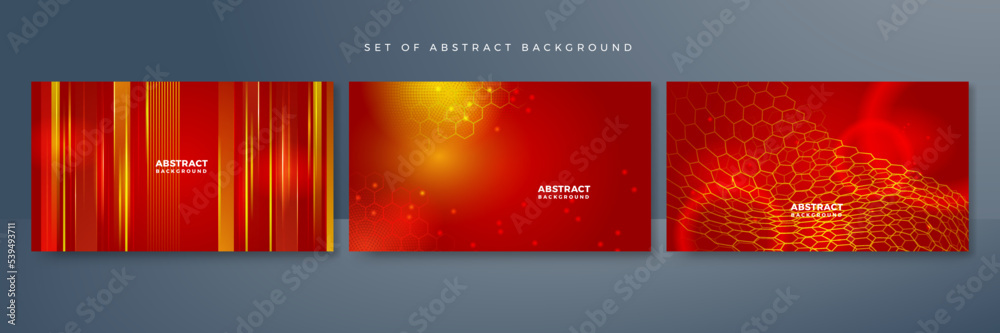 Modern red and orange abstract technology background with digital ...