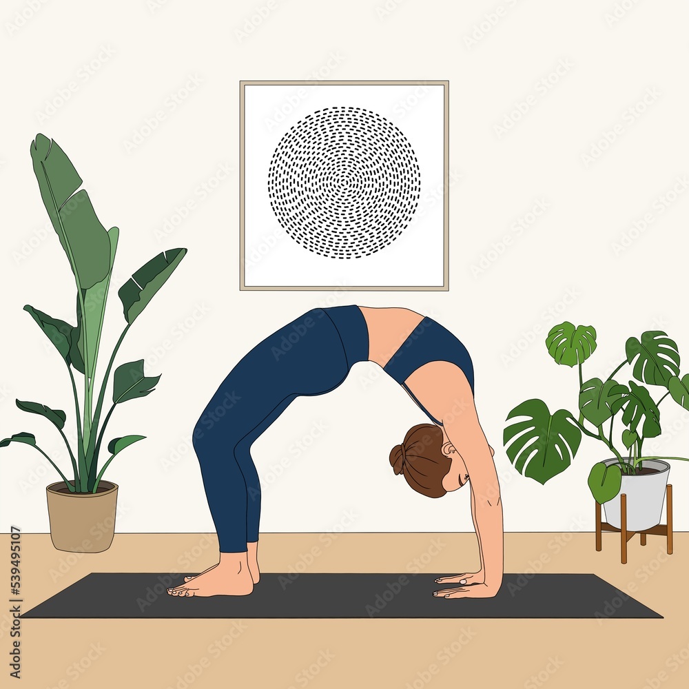 Wheel Pose Urdhva Dhanurasana Or Chakrasana Upward Facing Dog