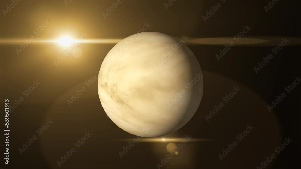 Spinning of Beautiful Venus planet, Venus planet rotating his own axis ...