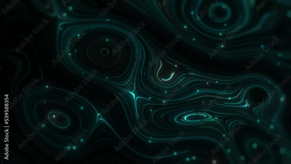 Abstract Digital Web Network And Flowing Data Lines/ 4k animation of an ...