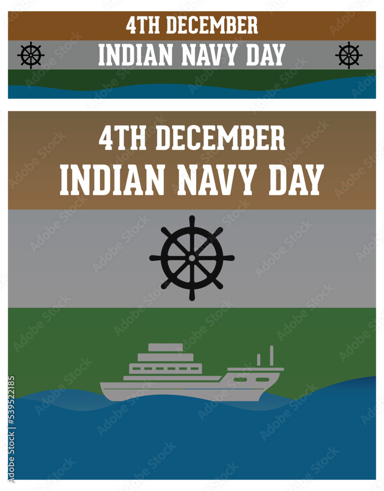 Indian Navy Day poster and banner, indian navy day banner, indian navy ...