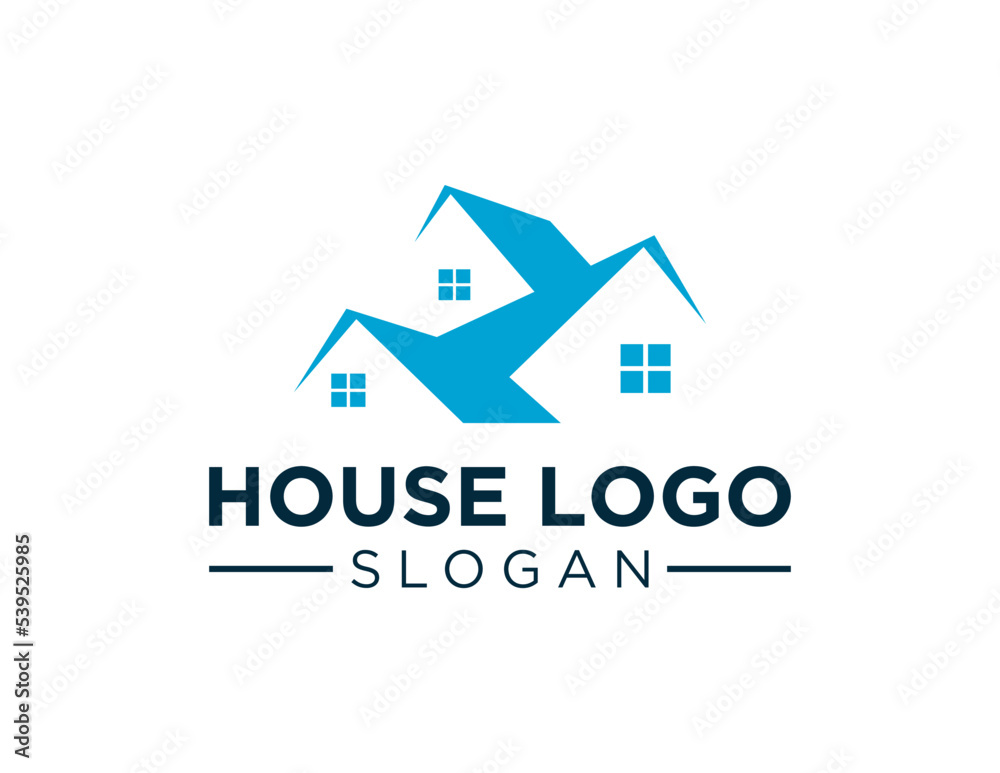 Logo design about house or building on white background. created using ...