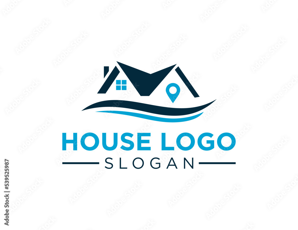 Logo design about house or building on white background. created using ...