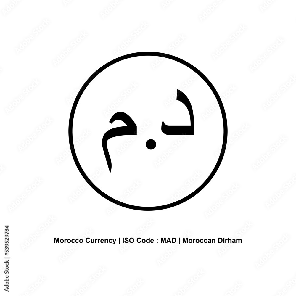 Morocco Currency Icon Symbol, Moroccan Dirham, MAD Sign. Vector ...