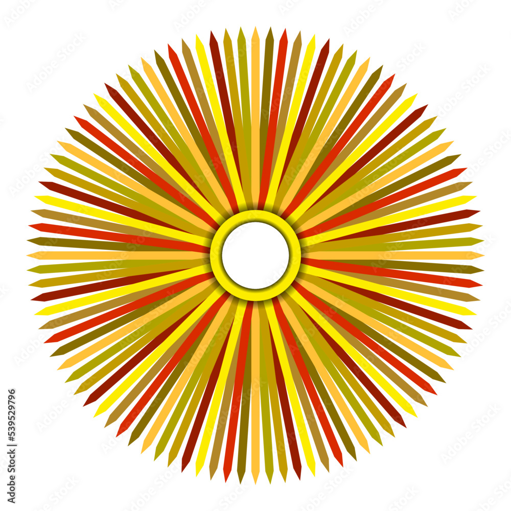 Colorful Flower Wheel in realistic style. Rainbow Flower. Colorful ...