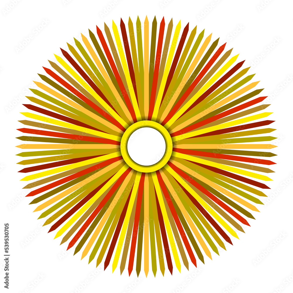 Colorful Flower Wheel in realistic style. Rainbow Flower. Colorful PNG ...