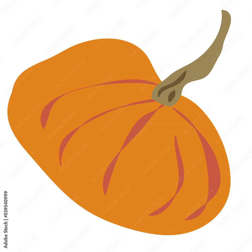 Pumpkin Icon. Cartoon Hand Drawing Sketch Illustration Stock ...