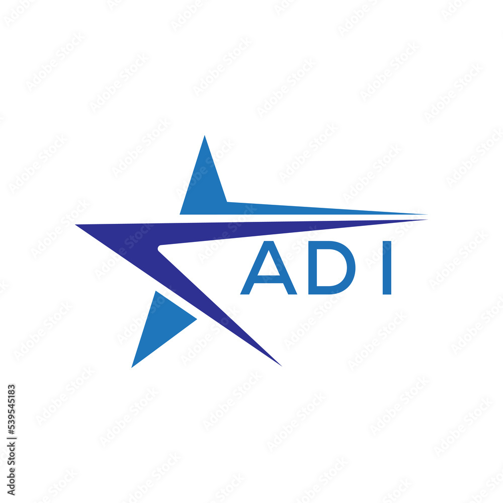 ADI letter logo. ADI blue image on white background. ADI Monogram logo ...