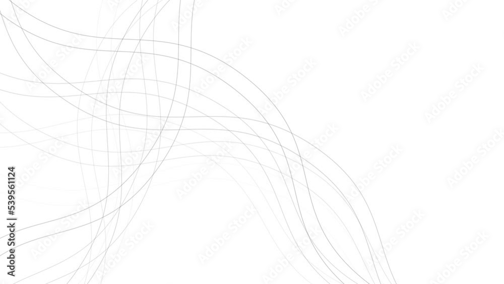 Artistic looped curved lines pattern on white background. Concept ...