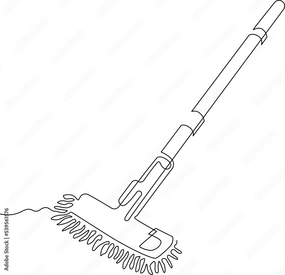 Mop with telescopic handle and microfiber nozzle. For wet house ...