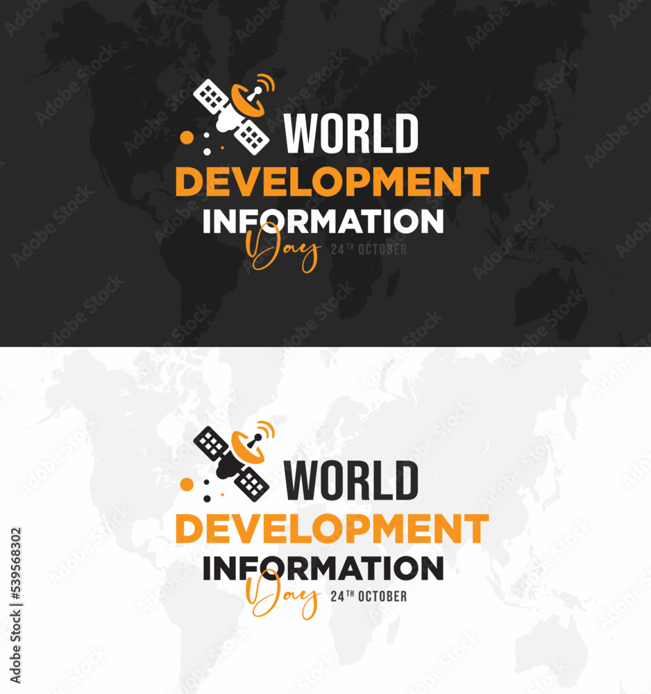 Vector illustration on the theme of World Development information day ...