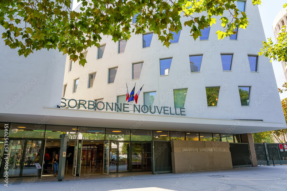 The New Sorbonne University (Sorbonne Nouvelle) also known as Paris III. Paris, France. 스톡 사진 ...