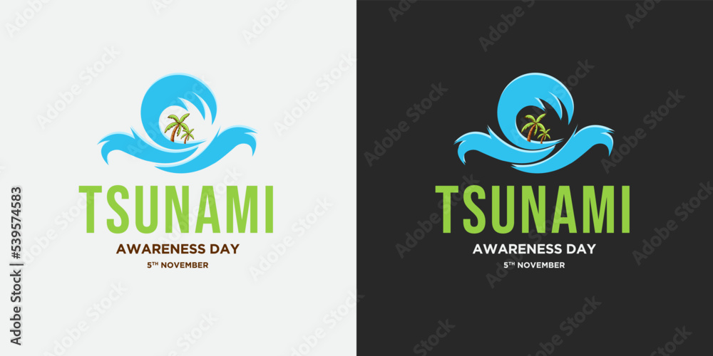 World tsunami awareness day, vector illustration, Natural disasters ...
