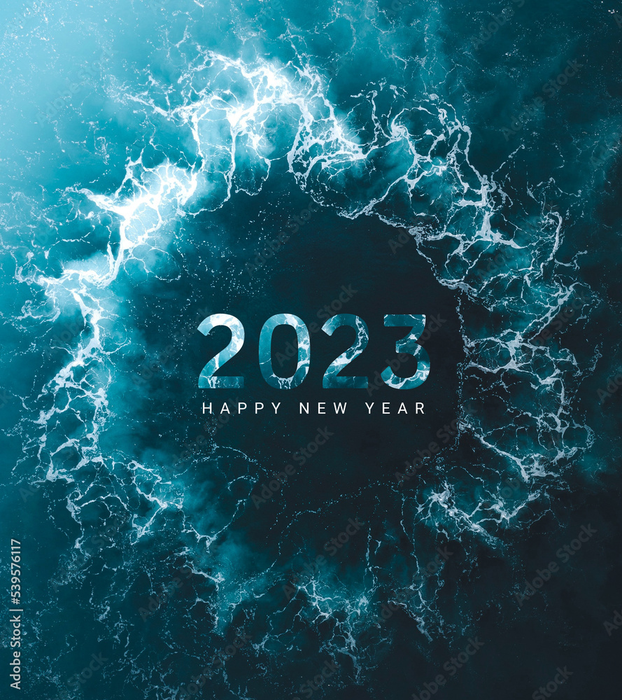 Happy new year creative concept. conceptual ads for new year. 2023 ...