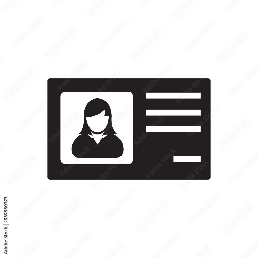 identity card icon logo vector design template Stock Vector | Adobe Stock