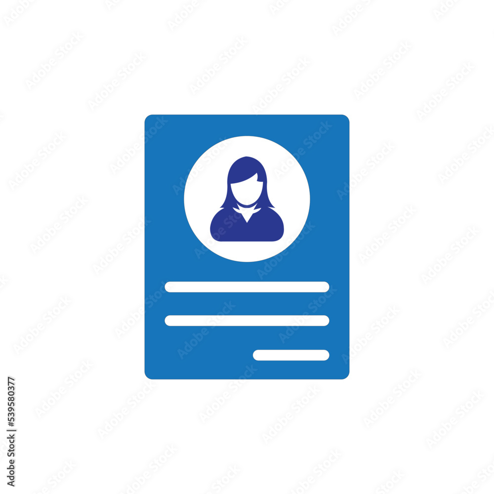 identity card icon logo vector design template Stock Vector | Adobe Stock