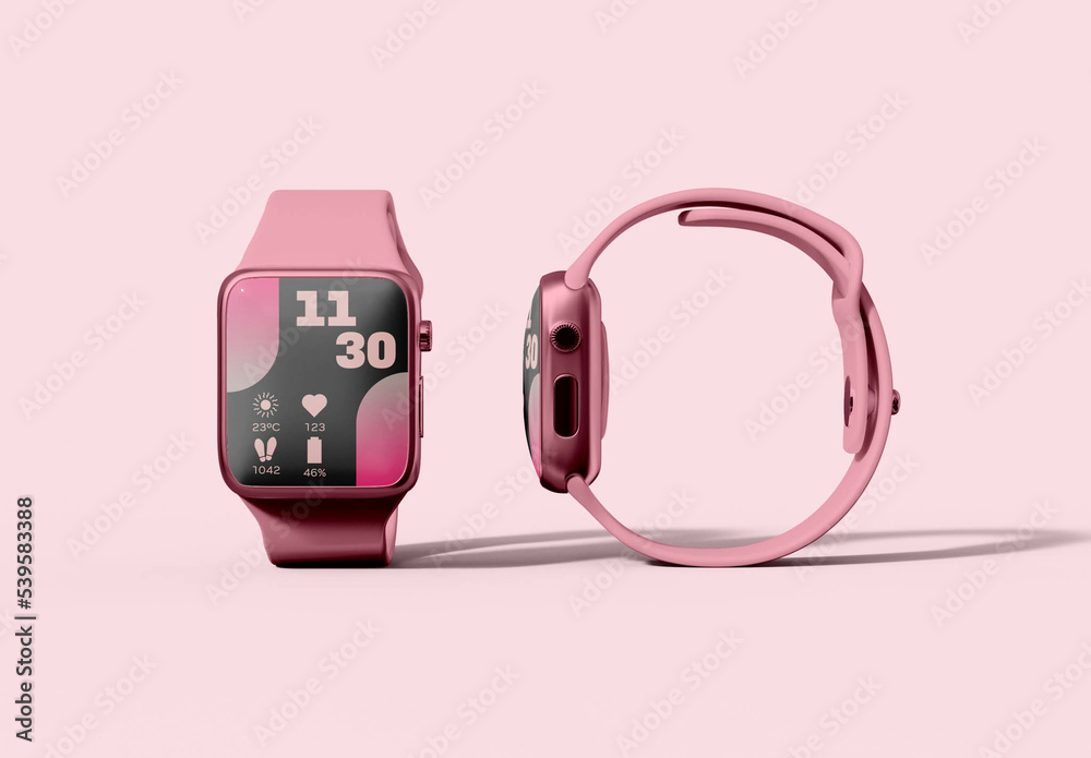 Two Smatwatch Mockup Stock Template | Adobe Stock