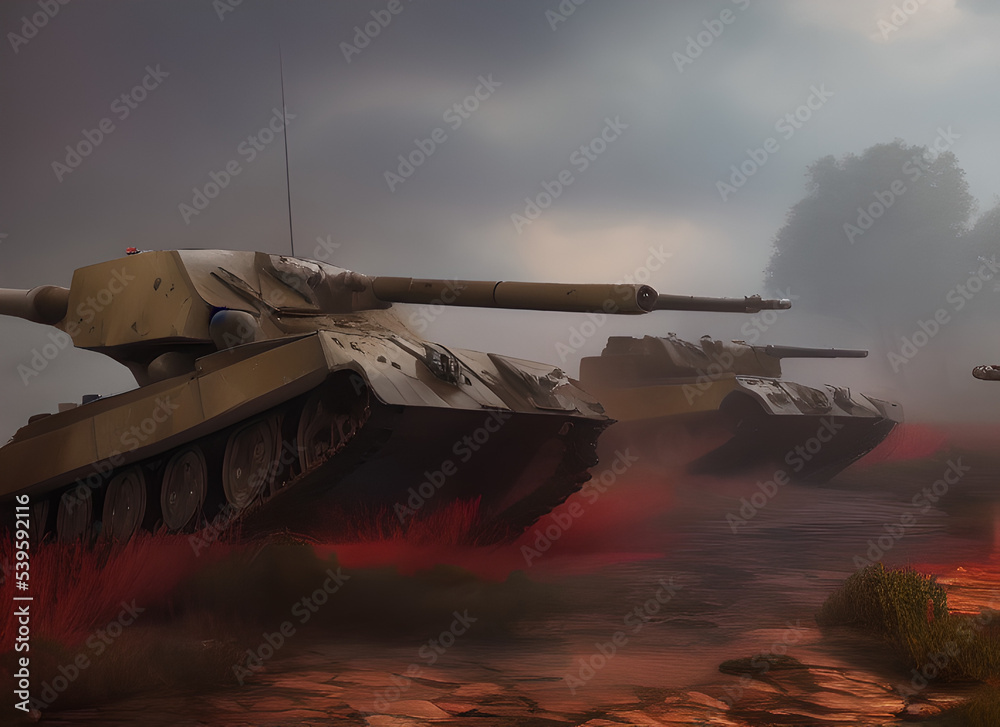 Heavy Old Armor Fighting Green Power Soviet War Camouflage Track ...