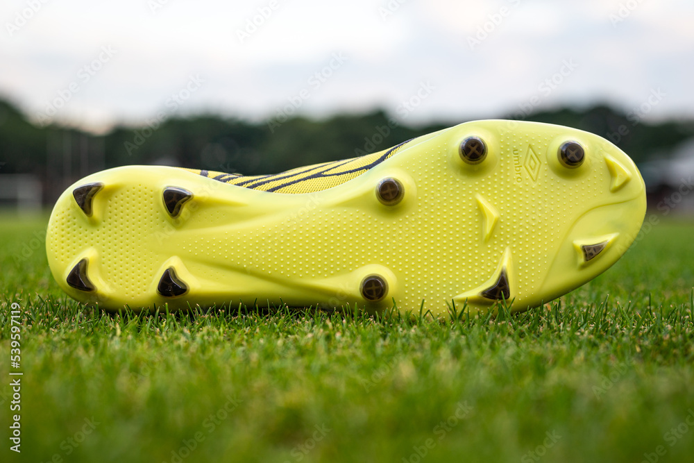 Thailand - October 2022 : Umbro is launch the new football boot model ...