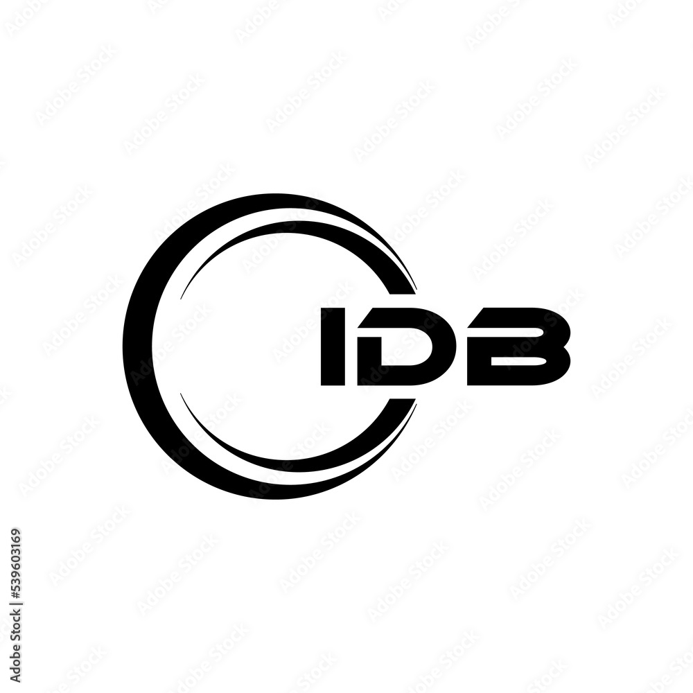 Vettoriale Stock IDB letter logo design with white background in ...
