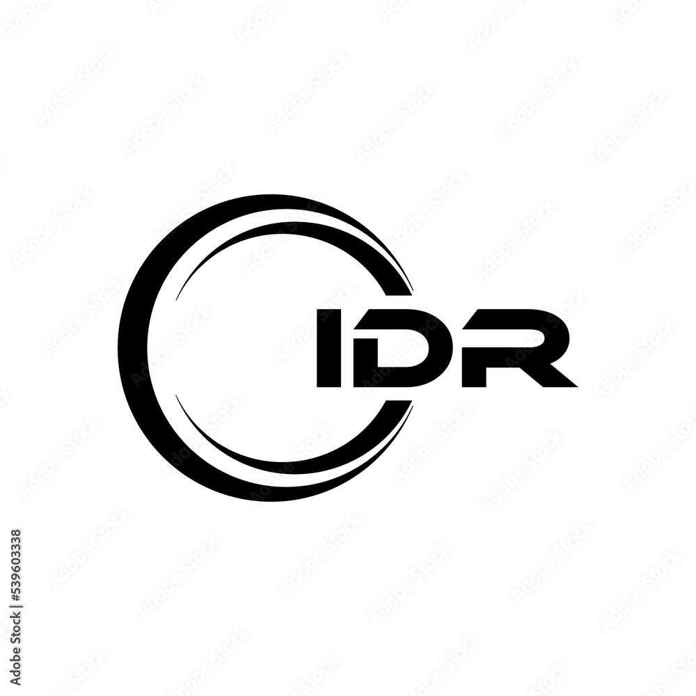 IDR letter logo design with white background in illustrator, cube logo ...