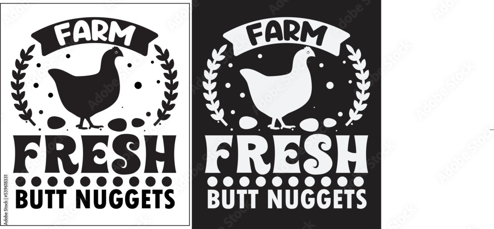 Vecteur Stock Farm fresh butt nuggets svg, Farmhouse SVG Design ...