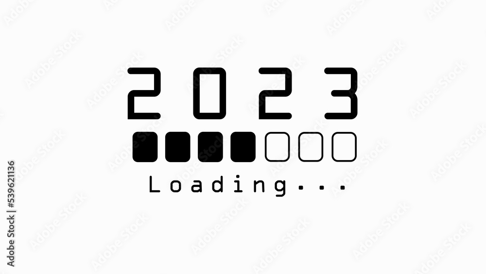 Loading bar from 2022 to 2023 vector illustration loading concept on ...