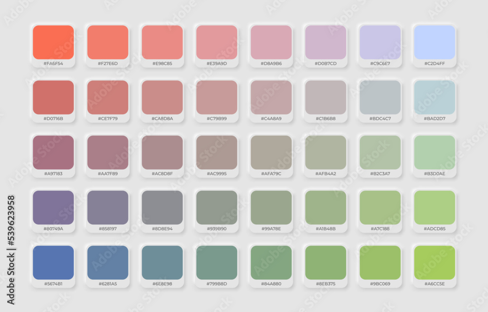 Trendy Pastel Colour Guide Palette Catalogue Future Color Trend In Rgb