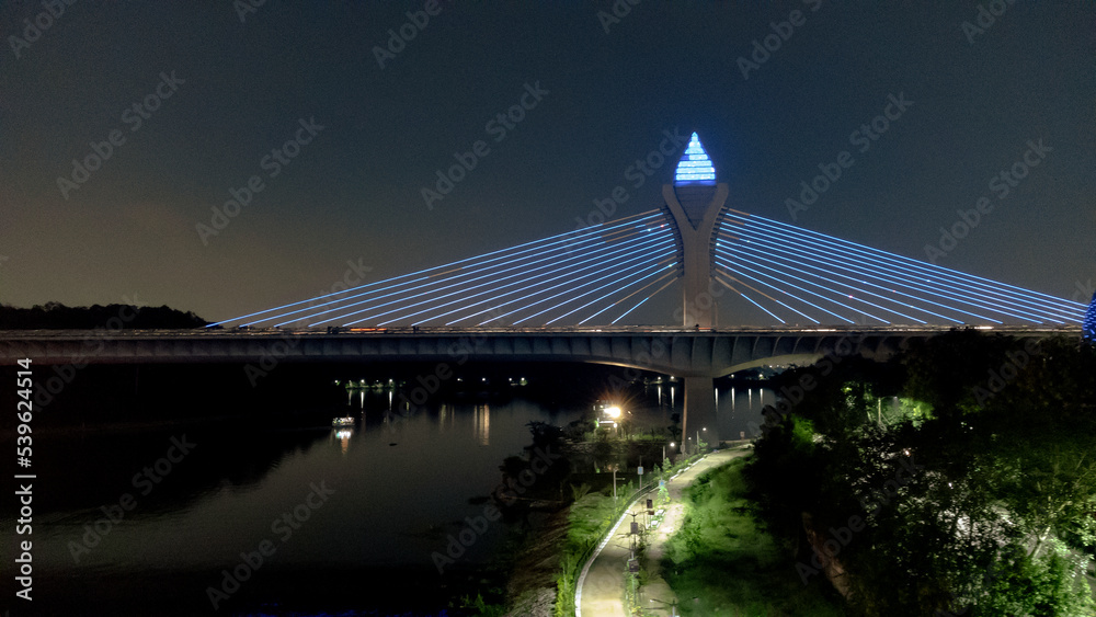 Durgam Cheruvu Cable Bridge is an extradosed bridge in Hyderabad ...