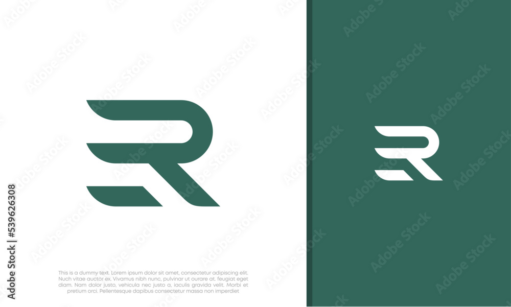 Initial ER logo design. Innovative high tech logo template. Stock ...