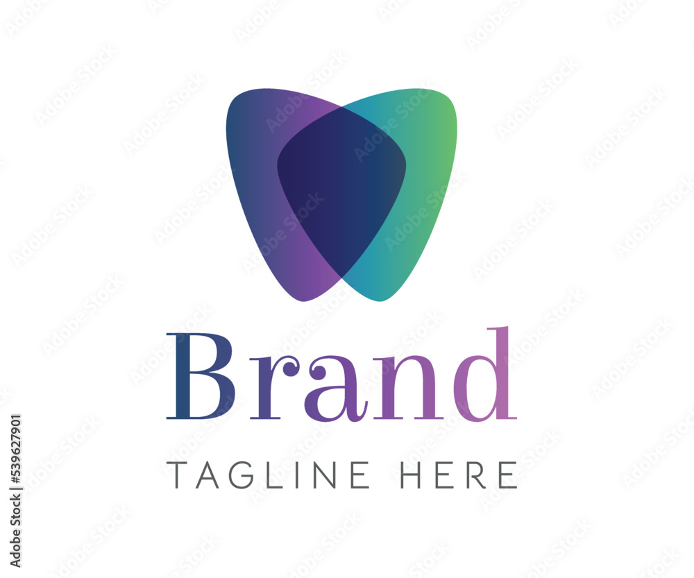 Abstract Diamond tooth logo vector design. Initial letter M or W logo ...