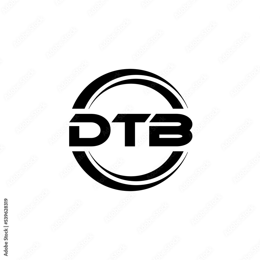 DTB letter logo design with white background in illustrator, vector ...