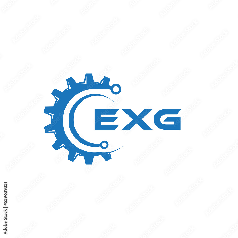 EXG letter technology logo design on white background. EXG creative ...