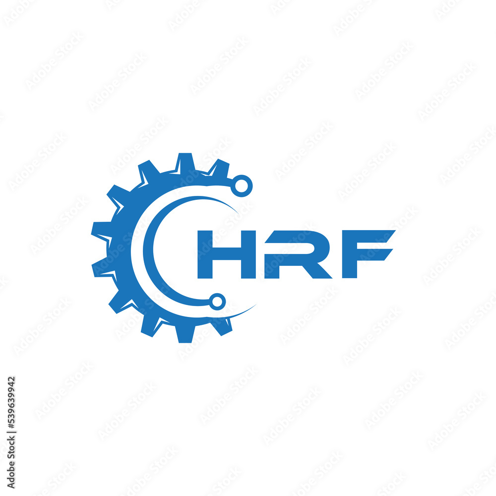 HRF letter technology logo design on white background. HRF creative ...