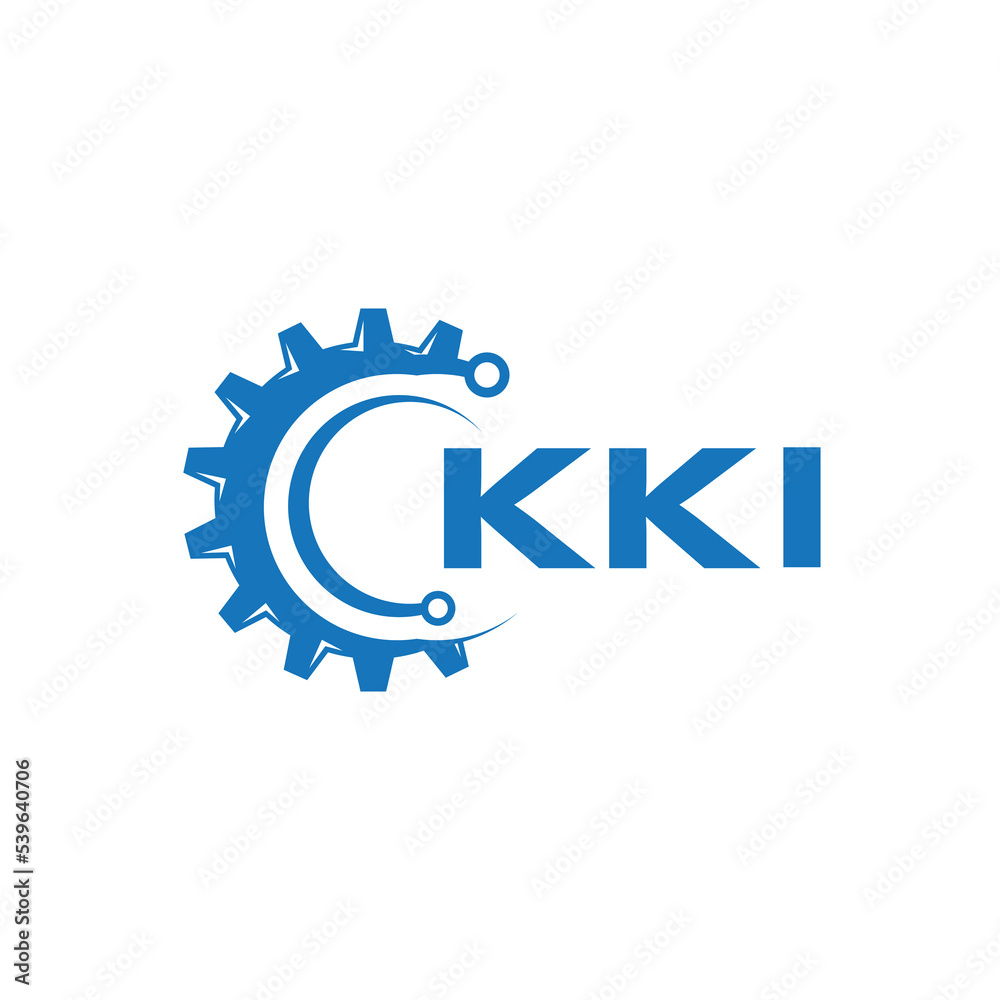 KKI letter technology logo design on white background. KKI creative ...