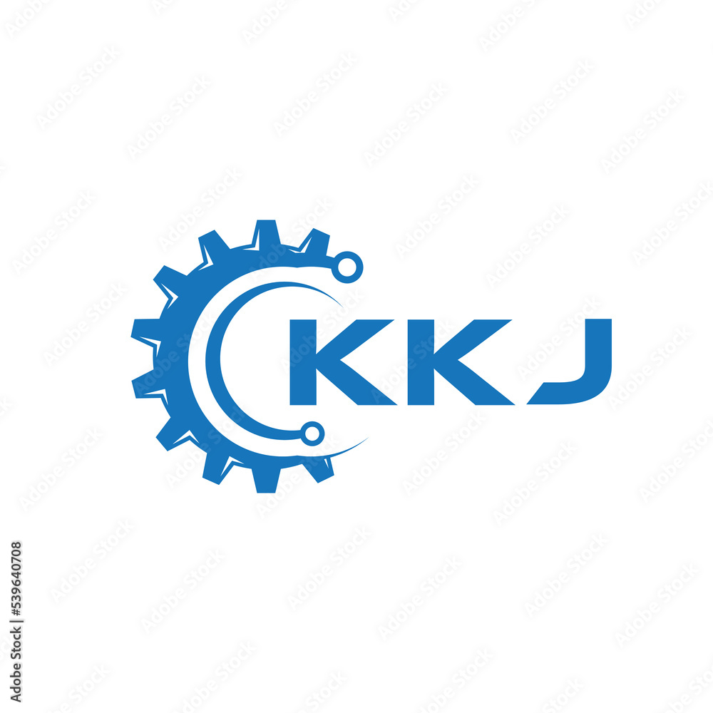 KKJ letter technology logo design on white background. KKJ creative ...
